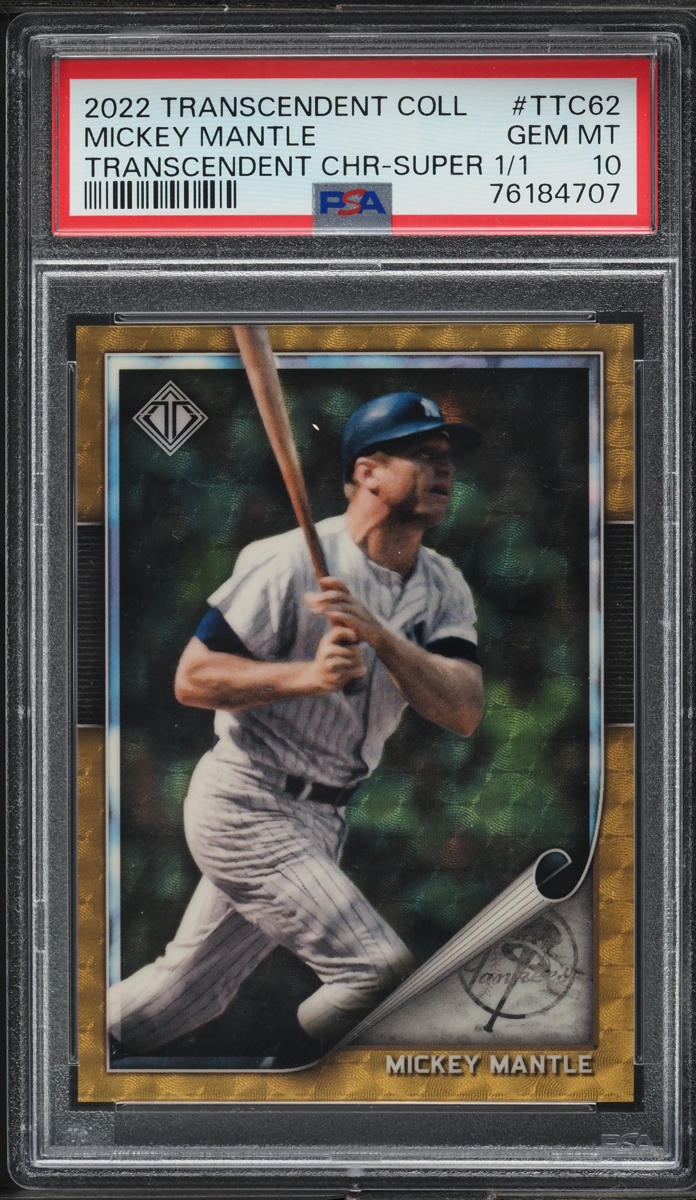 2022 Topps Chrome Transcendent Collection Superfractor Mickey Mantle 1/ ...