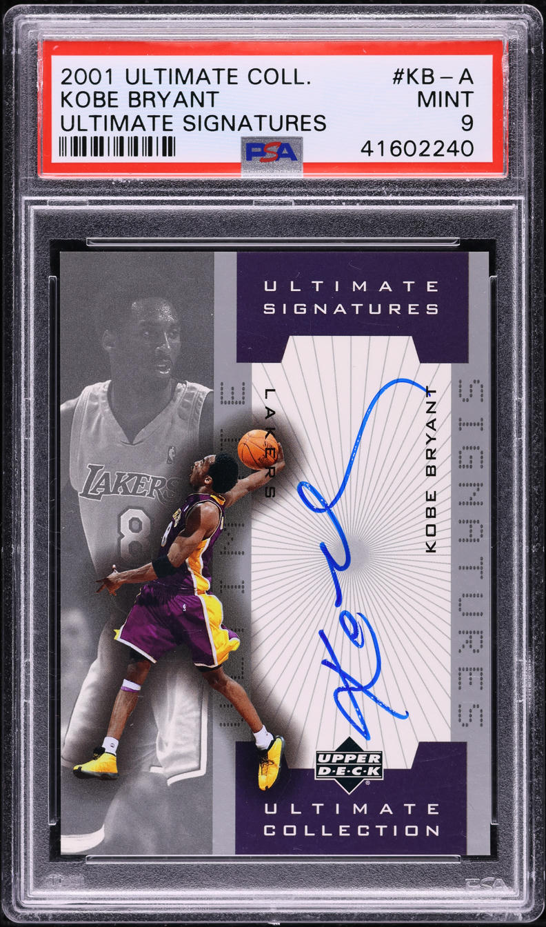 2001 Ultimate Collection Signatures Kobe Bryant AUTO #KB-A PSA 9 MINT ...