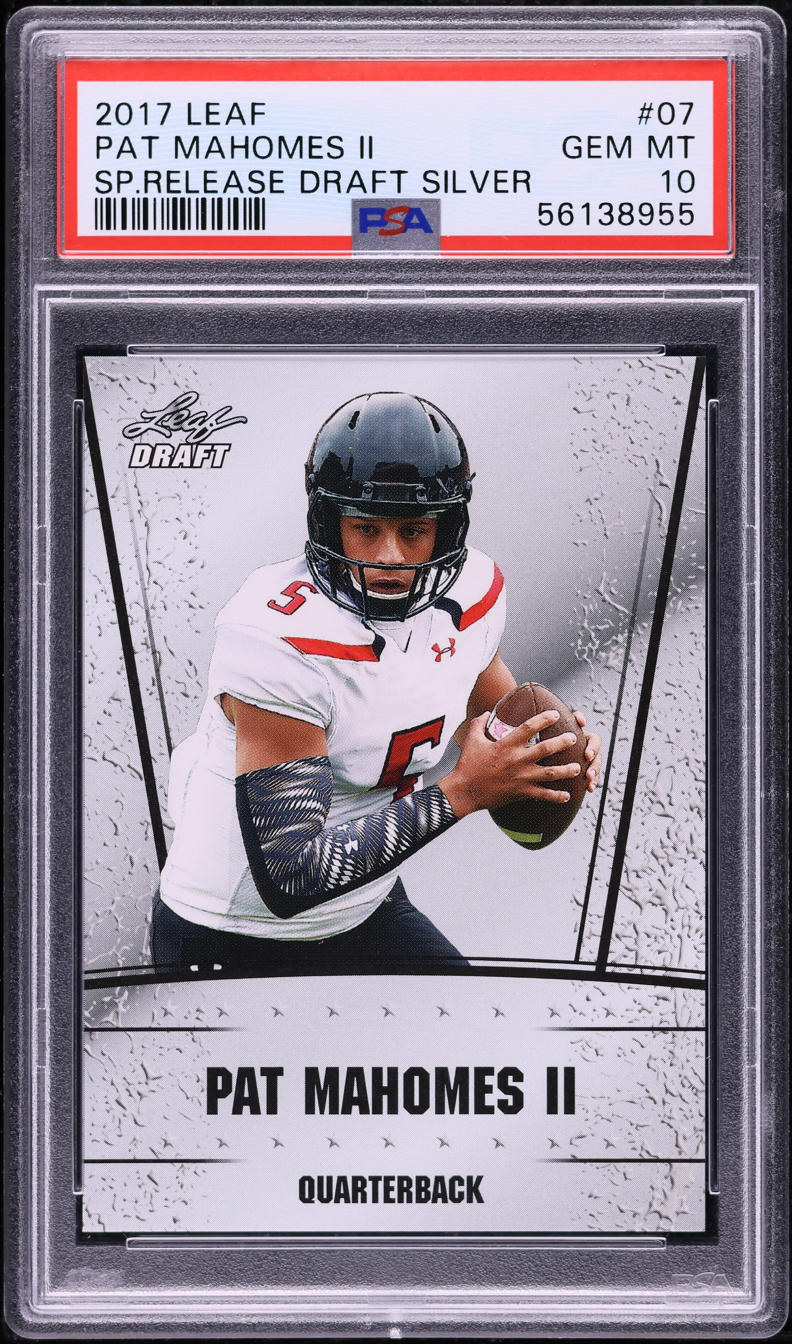 2017 Leaf Draft Special Release Silver Patrick Mahomes II ROOKIE #7 PSA ...