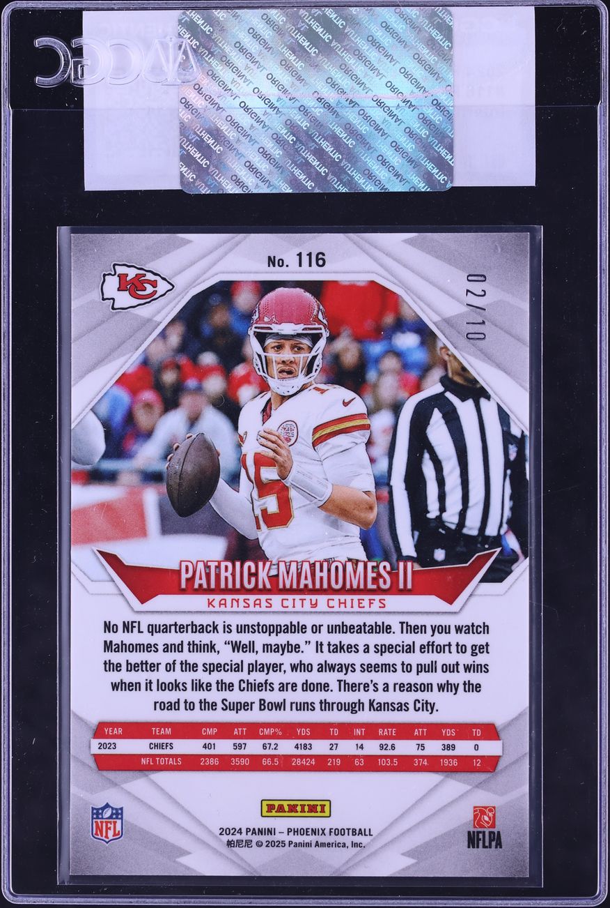 2024 Panini Phoenix International Gold Patrick Mahomes II /10 #116 CGC ...