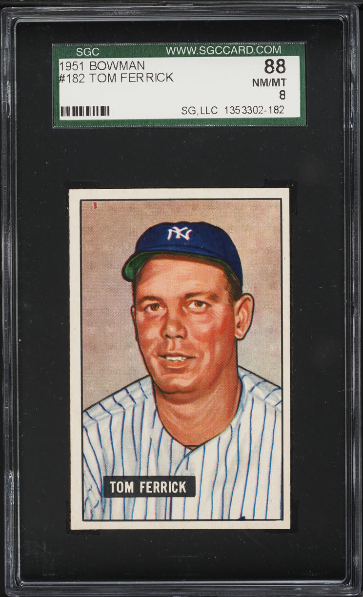 1951 Bowman Tom Ferrick #182 SGC 8 NM-MT on Fanatics Collect