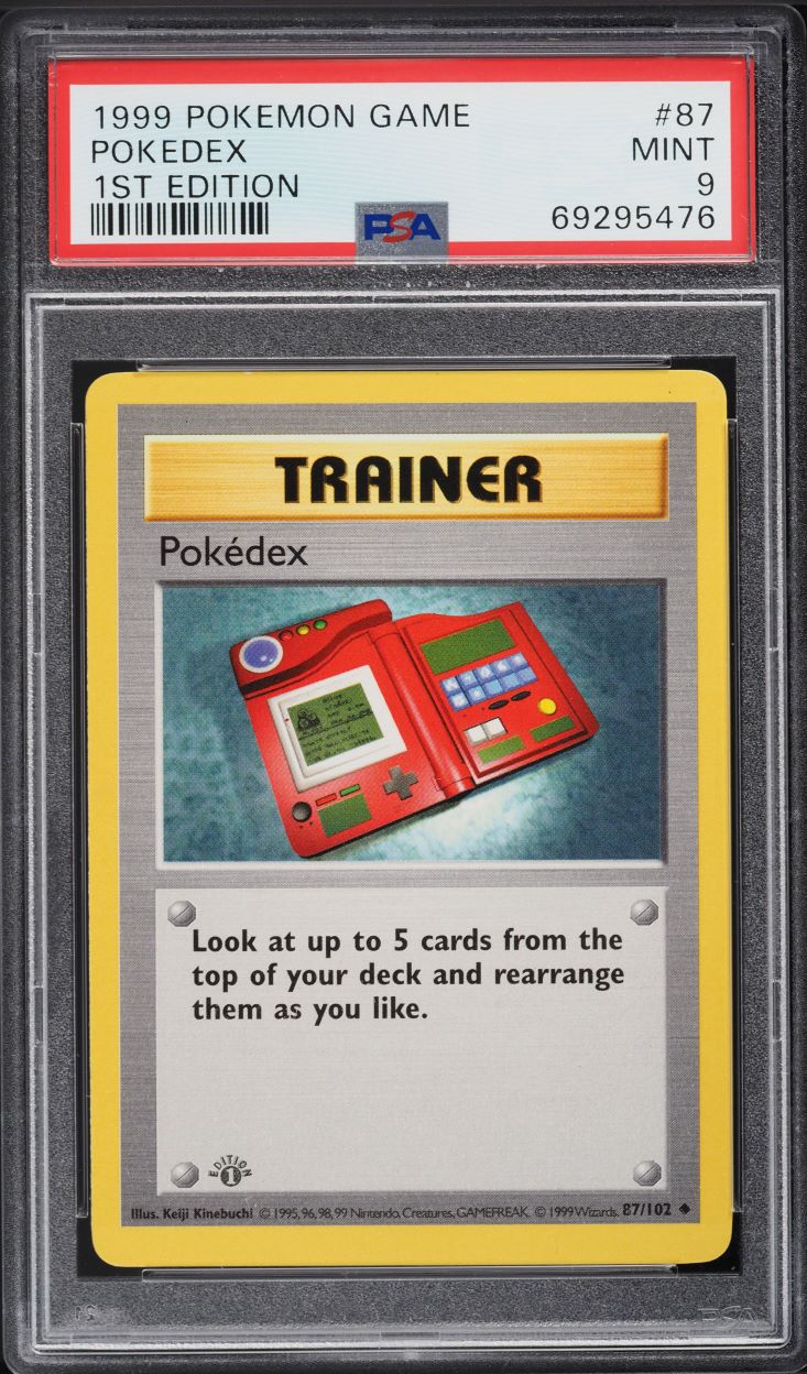 1999 Pokemon Base Set Shadowless 1st Edition Pokedex #87 PSA 9 MINT on ...