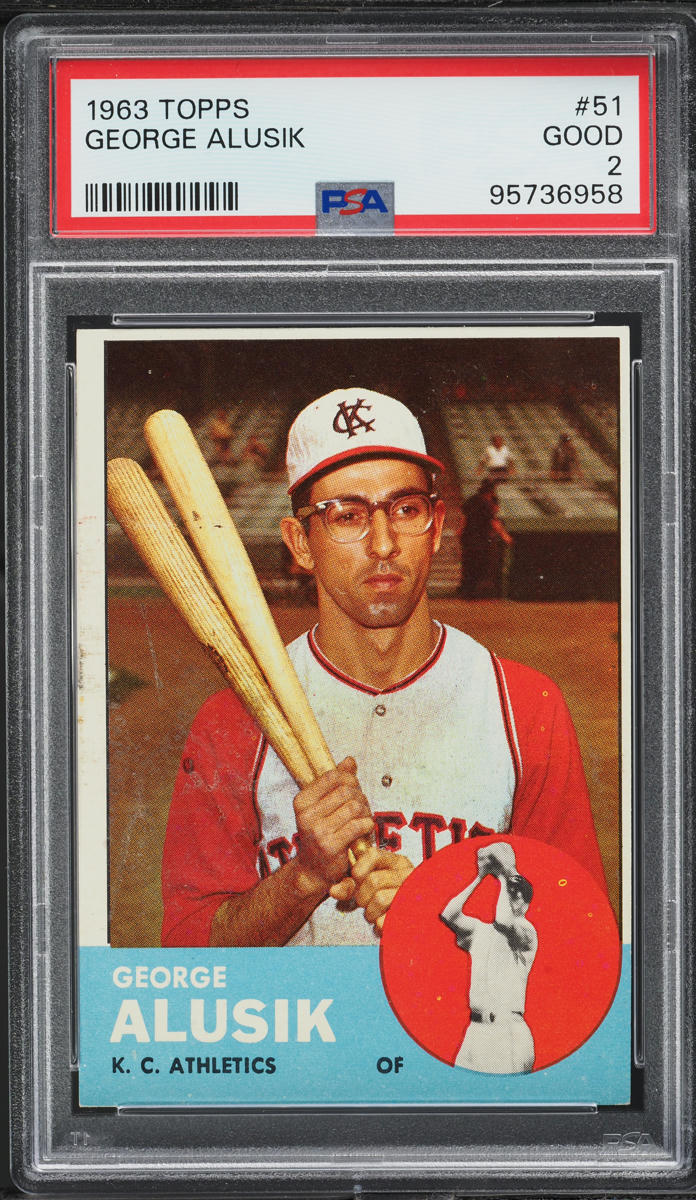 1963 Topps George Alusik #51 PSA 2 GD on Fanatics Collect