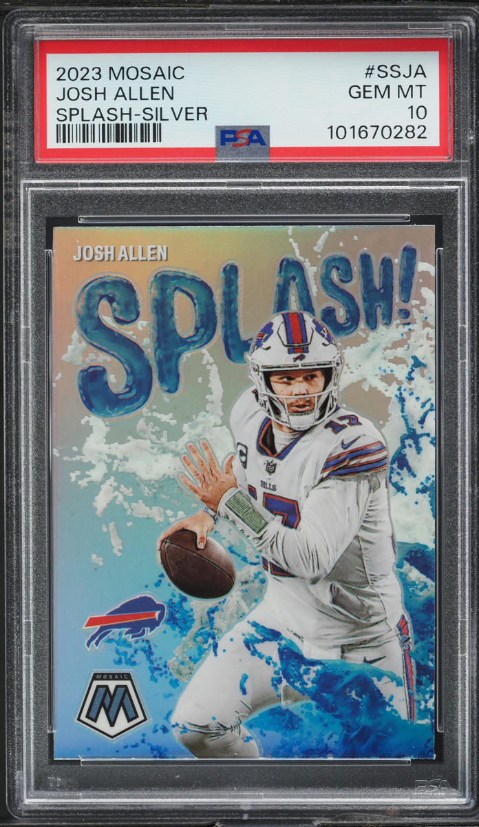 2023 Panini Mosaic Splash Silver Josh Allen #SS-JA PSA 10 GEM MINT on ...