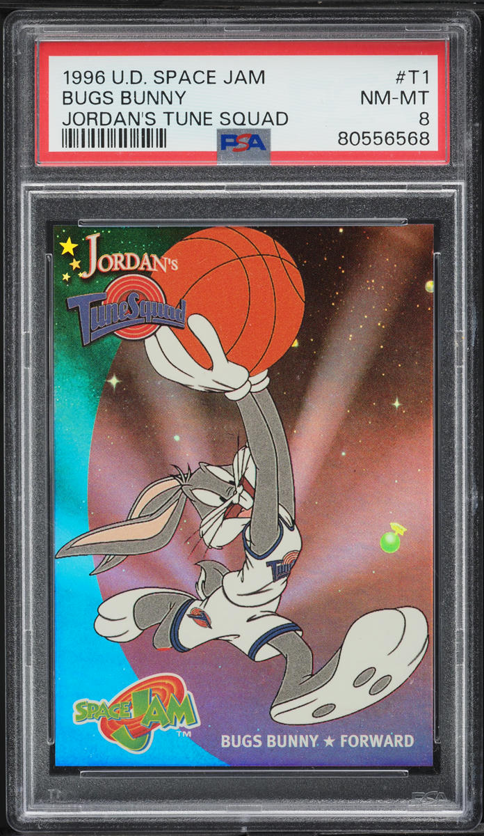 1996 Upper Deck Space Jam Jordan's Tune Squad Bugs Bunny #T1 PSA 8 NM-MT on Fanatics Collect