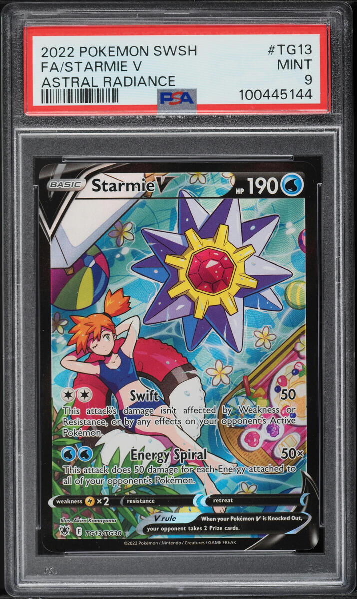 2022 Pokemon SWSH Astral Radiance Full Art Starmie V #TG13 PSA 9 MINT ...