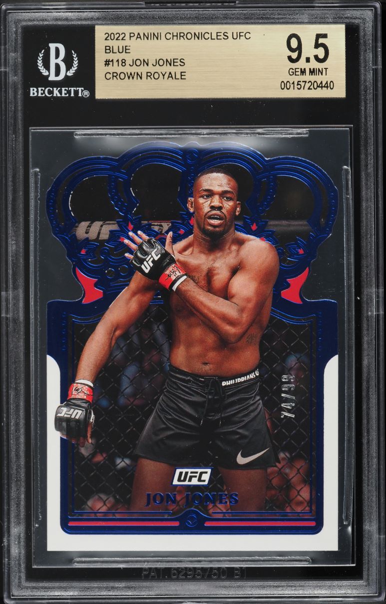 2022 Panini Chronicles UFC Crown Royale Blue Jon Jones /99 #118 BGS 9.5 ...