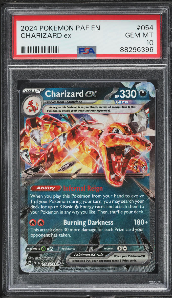 2024 Pokemon Scarlet & Violet Paldean Fates Charizard ex #54 PSA 10 GEM ...