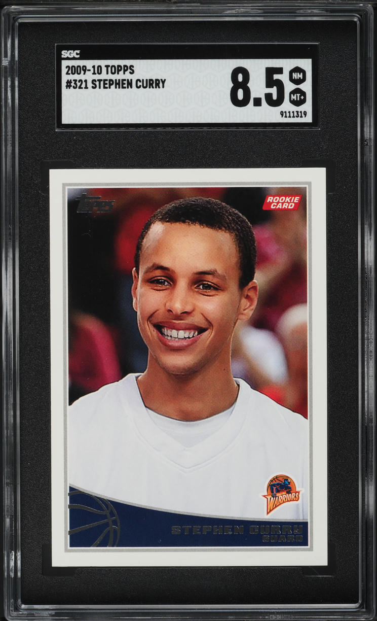 2009 Topps Baskettball Stephen Curry ROOKIE #321 SGC 8.5 NM-MT+ on ...