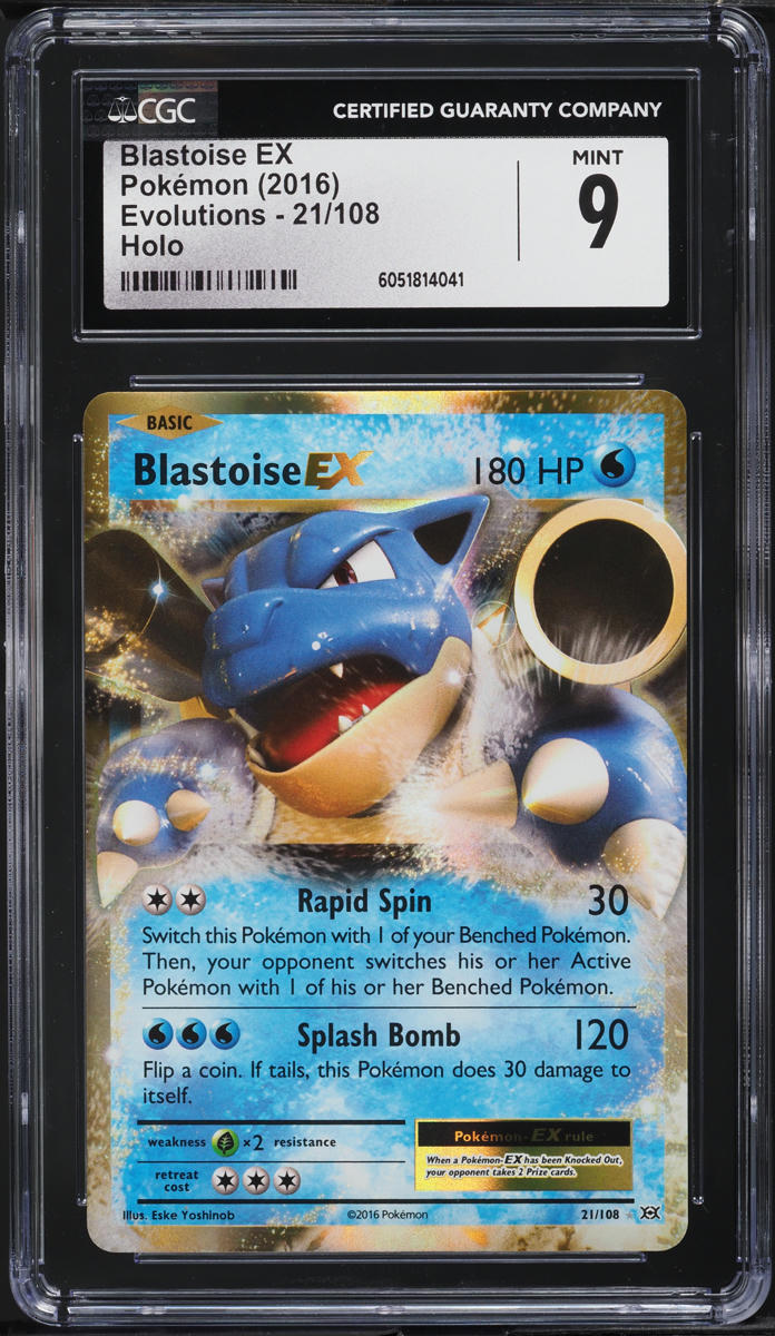 2016 Pokemon XY Evolutions Holo Blastoise EX #21 CGC 9 MINT on Fanatics ...