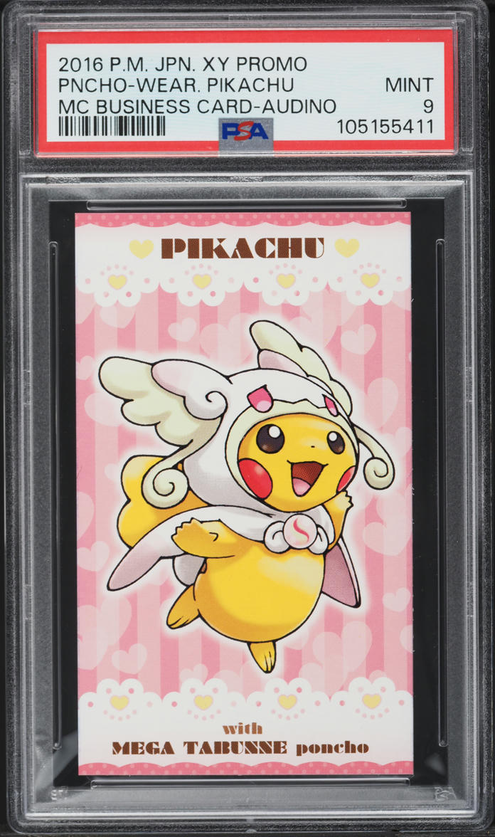 2016 Pokemon Japanese XY Promo MC Business Audino Poncho Pikachu PSA 9 ...