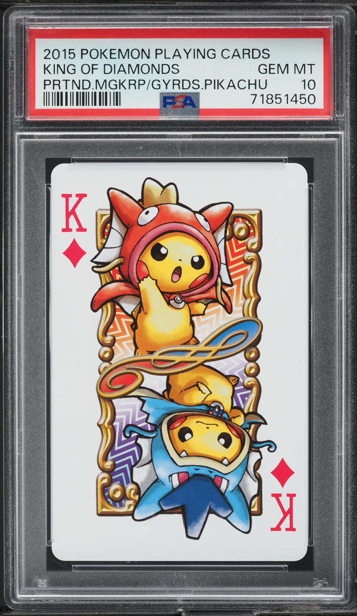 2015 Pokemon Playing Cards Pretend Magikarp & Gyarados Pikachu King PSA ...