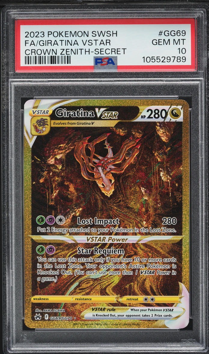 2023 Pokemon SWSH Crown Zenith Gold Rare Giratina VSTAR #GG69 PSA 10 ...