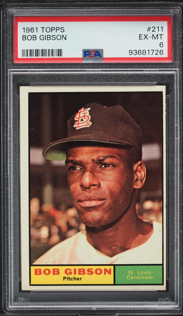 1961 Topps Bob Gibson #211 PSA 6 EXMT on Fanatics Collect