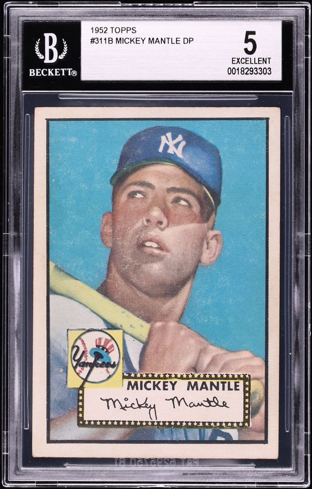 1952 Topps Mickey Mantle #311 BGS 5 EX on Fanatics Collect