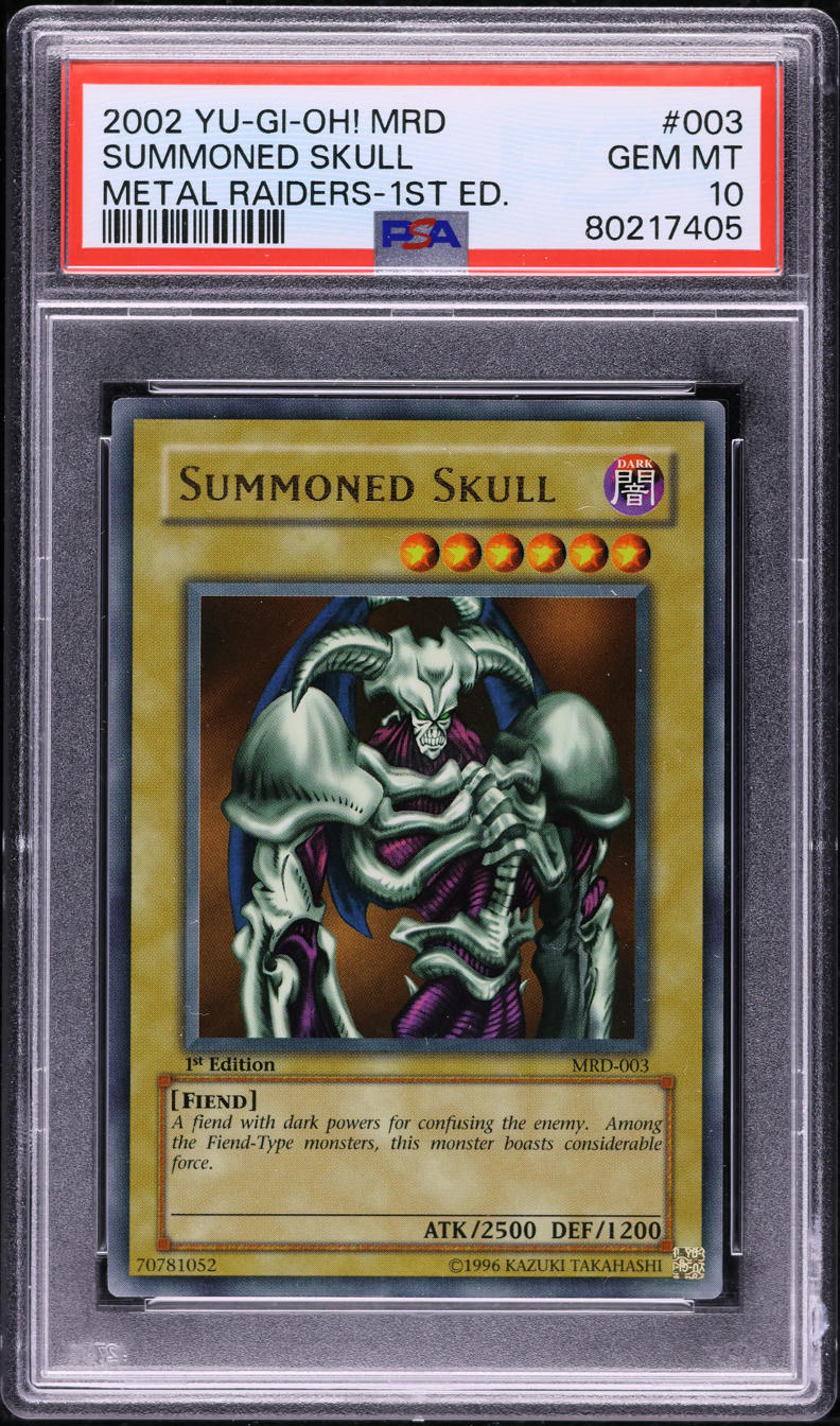 2002 Yu-Gi-Oh! Metal Raiders 1st Edition Summoned Skull #MRD-003 PSA 10 GEM MINT on Fanatics Collect