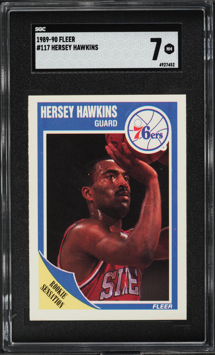 1989 Fleer Basketball Hersey Hawkins #117 SGC 7 NRMT on Fanatics Collect