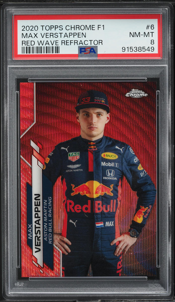 2020 Topps Chrome Formula 1 F1 Red Wave Refractor Max Verstappen /5 #6 ...