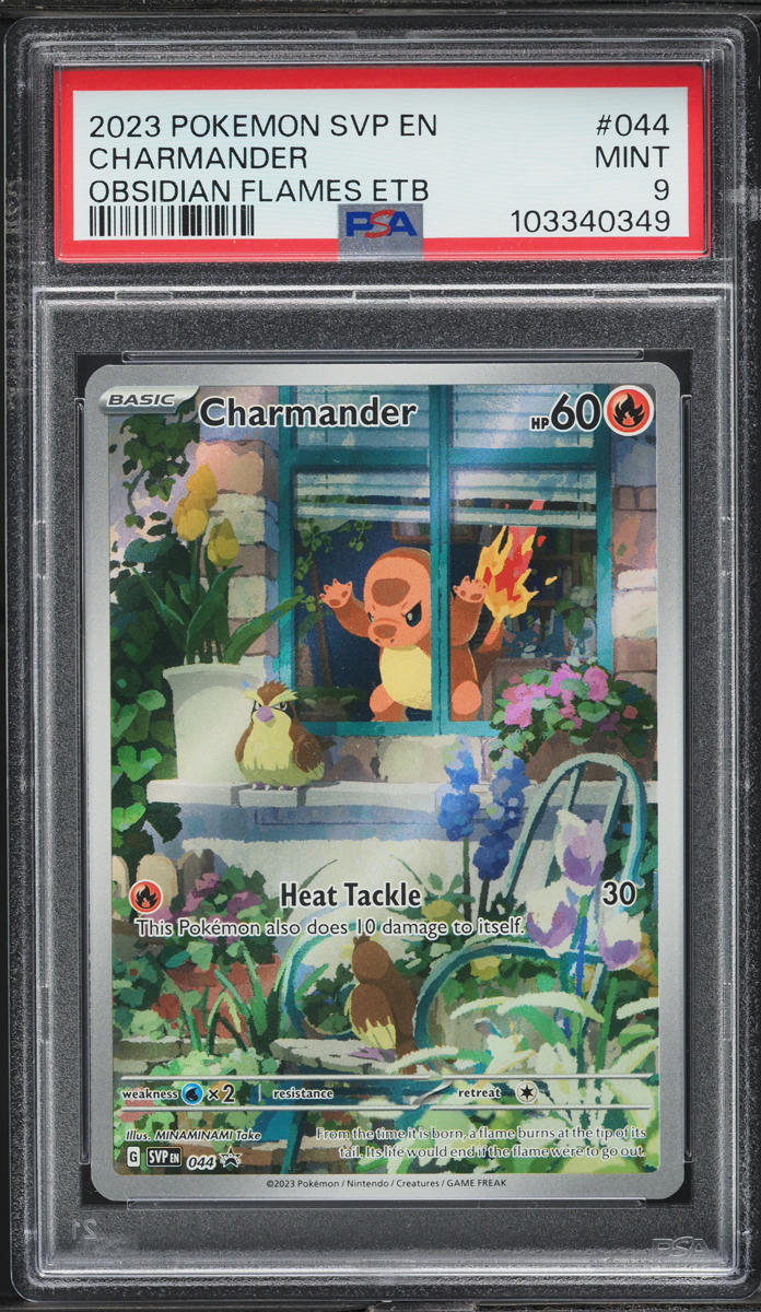 2023 Pokemon SV Black Star Promo Obsidian Flames ETB Charmander #44 PSA ...