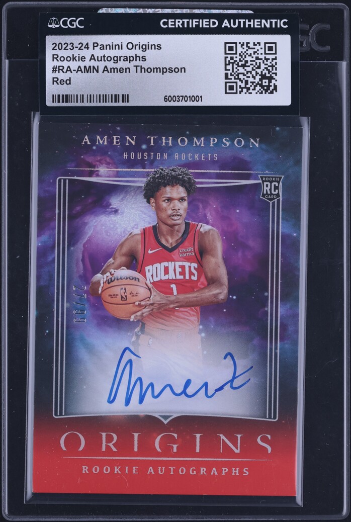2023 Panini Origins Red Amen Thompson ROOKIE AUTO /99 #RA-AMN CGC AUTH ...