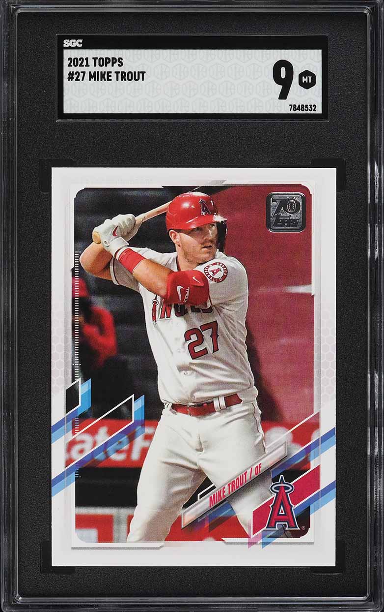 2021 Topps Mike Trout #27 SGC 9 MINT on Fanatics Collect