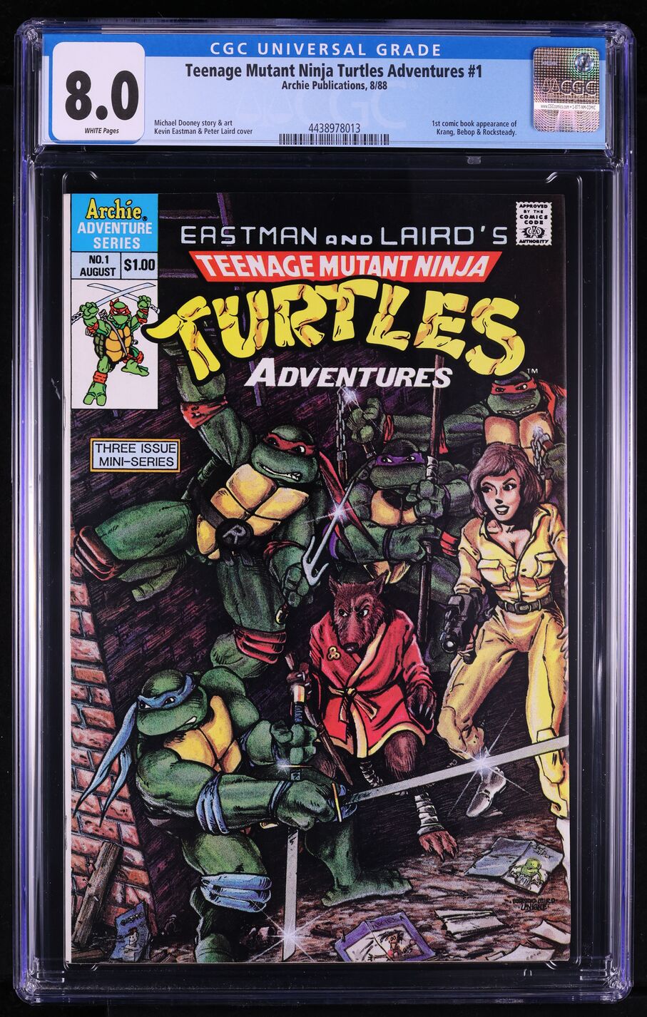 Teenage Mutant Ninja Turtles Adventures #1 (Archie, 1988) CGC 8.0 White ...