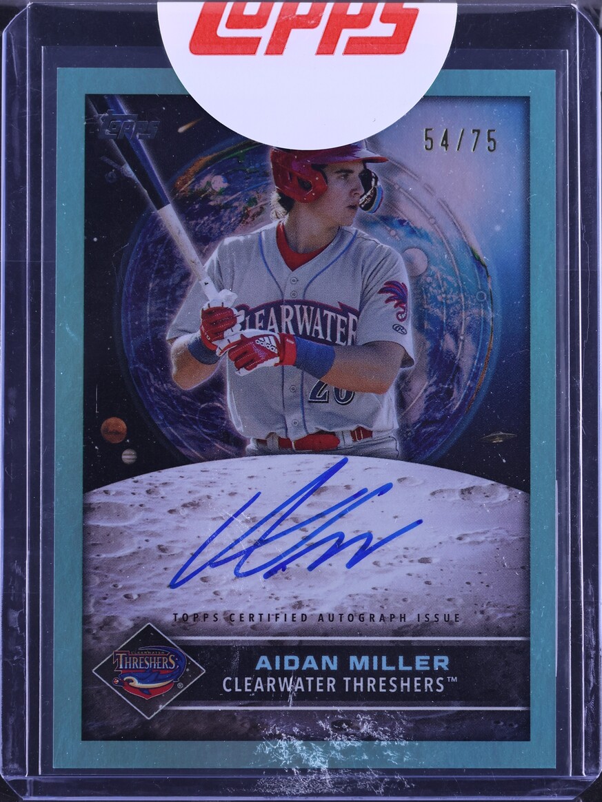 2024 Topps Pro Debut Future Cornerstones Aqua Foil Aidan Miller PROSPECT AUTO /75 CGC AUTH on ...
