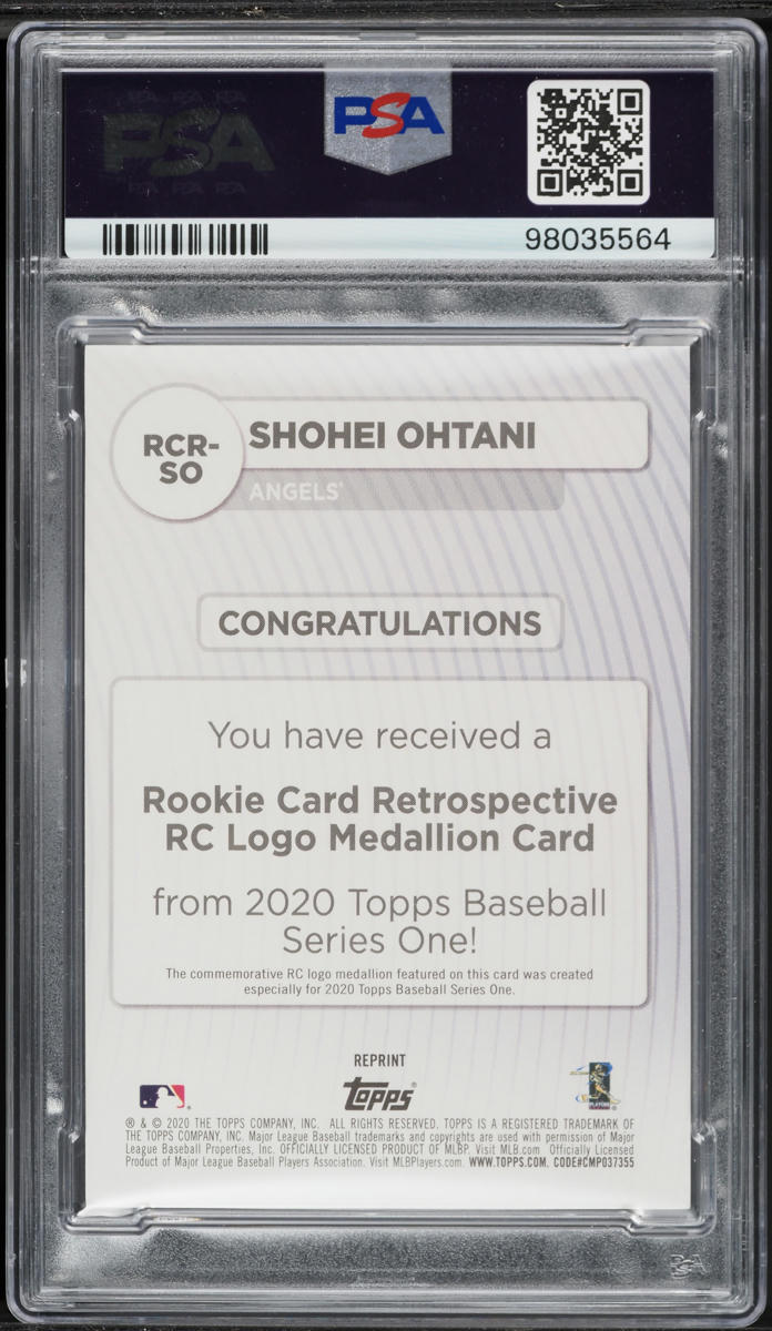 2020 Topps Card Retrospective Medallion Shohei Ohtani ROOKIE #RCR-SO ...