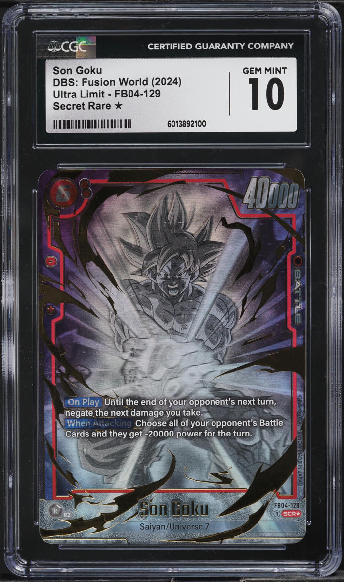 2024 Dragon Ball S Fusion World Ultra Limit Son Goku #FB04-129 CGC 10 ...