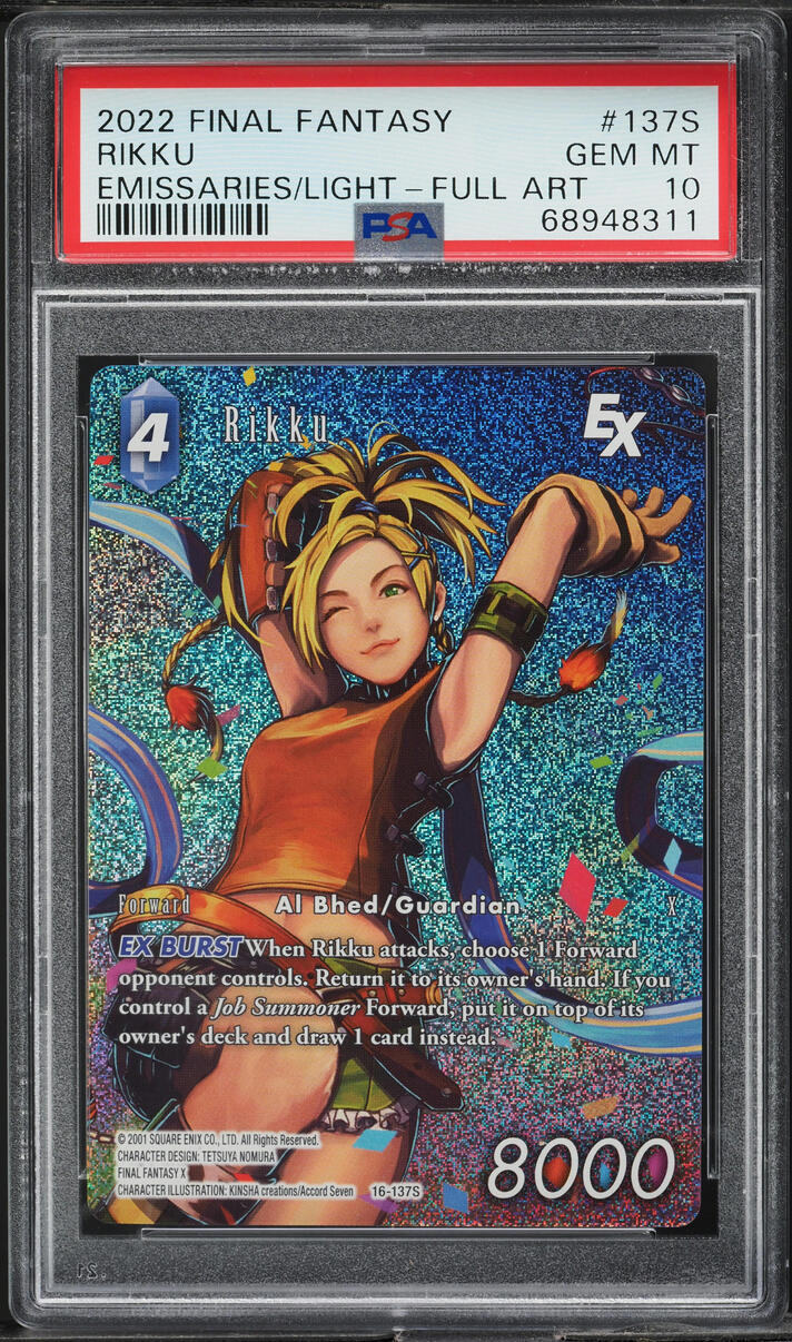 2022 Final Fantasy Emissaries Of Light Full Art Rikku #137S PSA 10 GEM ...