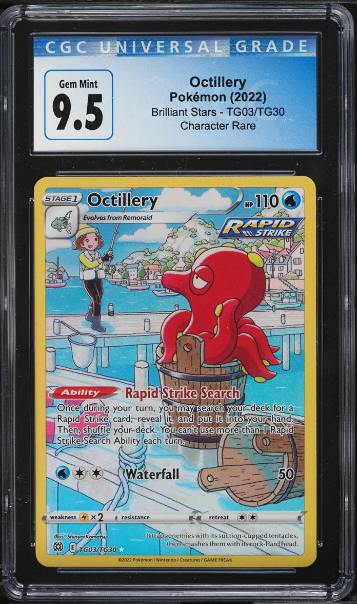 2022 Pokemon SWSH Brilliant Stars Character Rare Octillery #TG03 CGC 9. ...