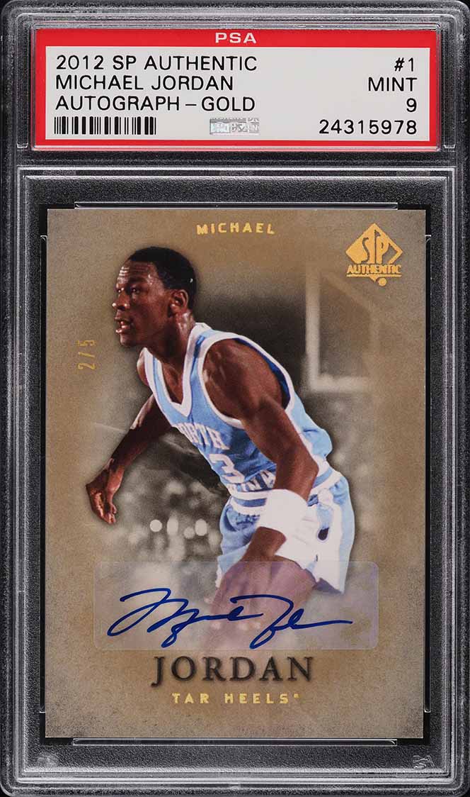 2012 SP Authentic Gold Michael Jordan AUTO /5 #1 PSA 9 MINT on Fanatics ...