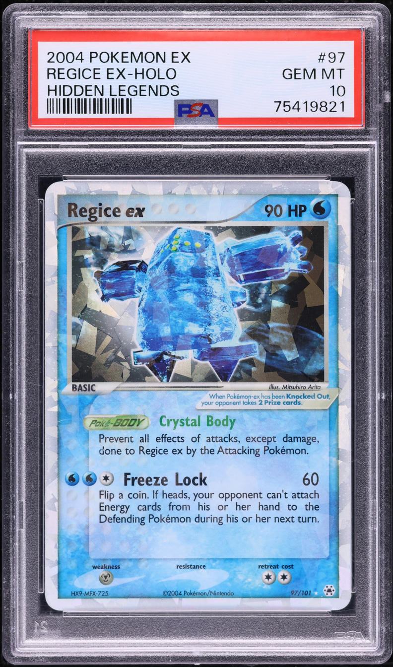 2004 Pokemon Hidden Legends Holo Regice ex #97 PSA 10 GEM MINT on ...