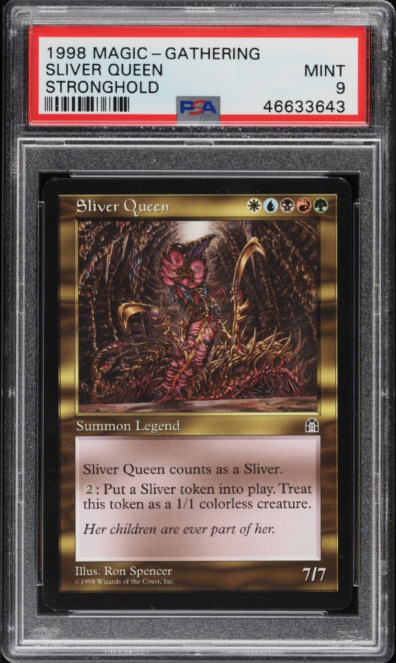 1998 Magic The Gathering MTG Stronghold Sliver Queen PSA 9 MINT on Fanatics Collect