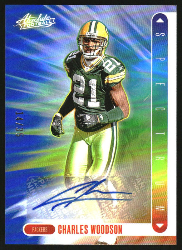 2024 Absolute Spectrum Signatures Blue Charles Woodson Auto /35 on ...