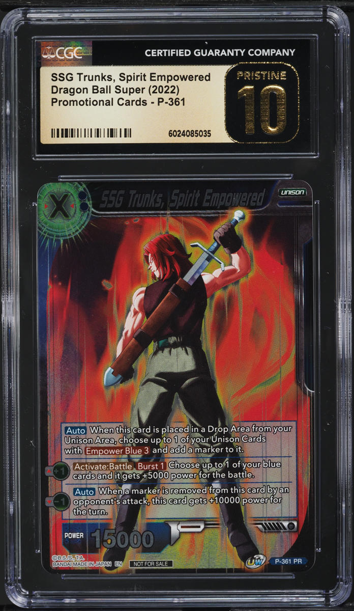 2022 Dragon Ball Super Promo SSG Trunks, Spirit Empowered #P-361 CGC 10 ...