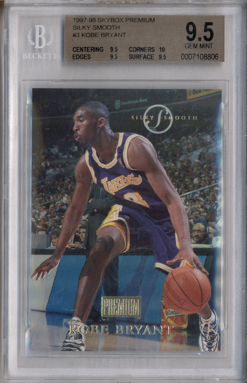 1997-98 Skybox Premium Silky Smooth #3 Kobe Bryant BGS 9.5 on Fanatics Collect