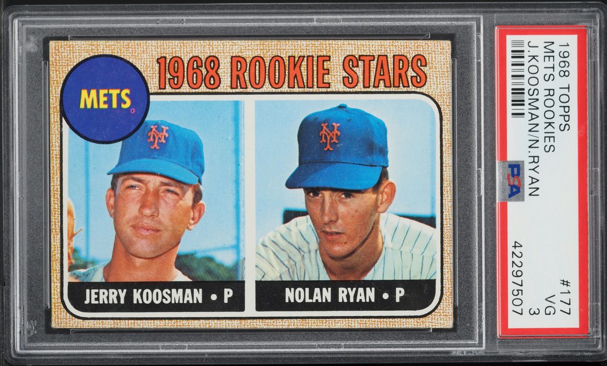 1968 Topps Nolan Ryan ROOKIE #177 PSA 3 VG on Fanatics Collect