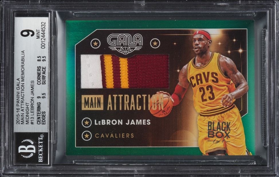 2015 Panini Gala Main Attraction Midnight Black Box LeBron James PATCH ...