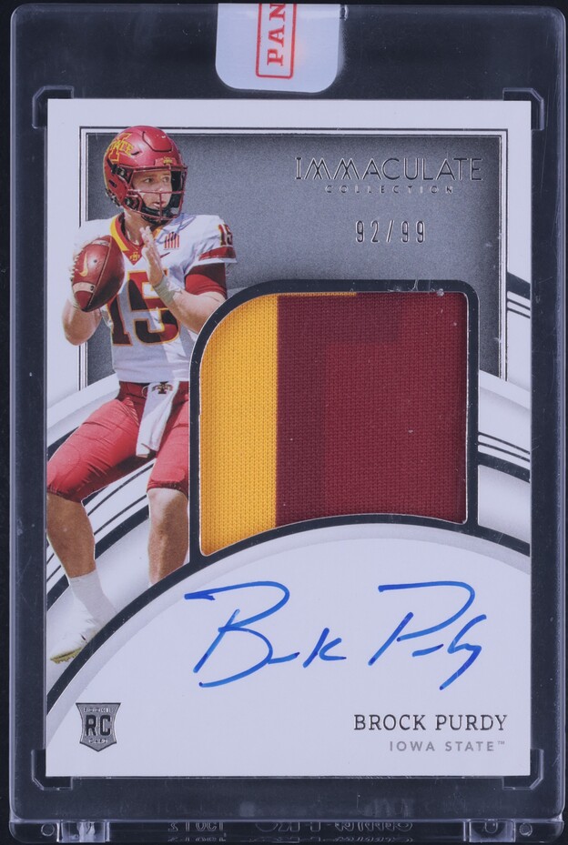 2022 Immaculate Collection Collegiate Brock Purdy ROOKIE PATCH AUTO /99 ...