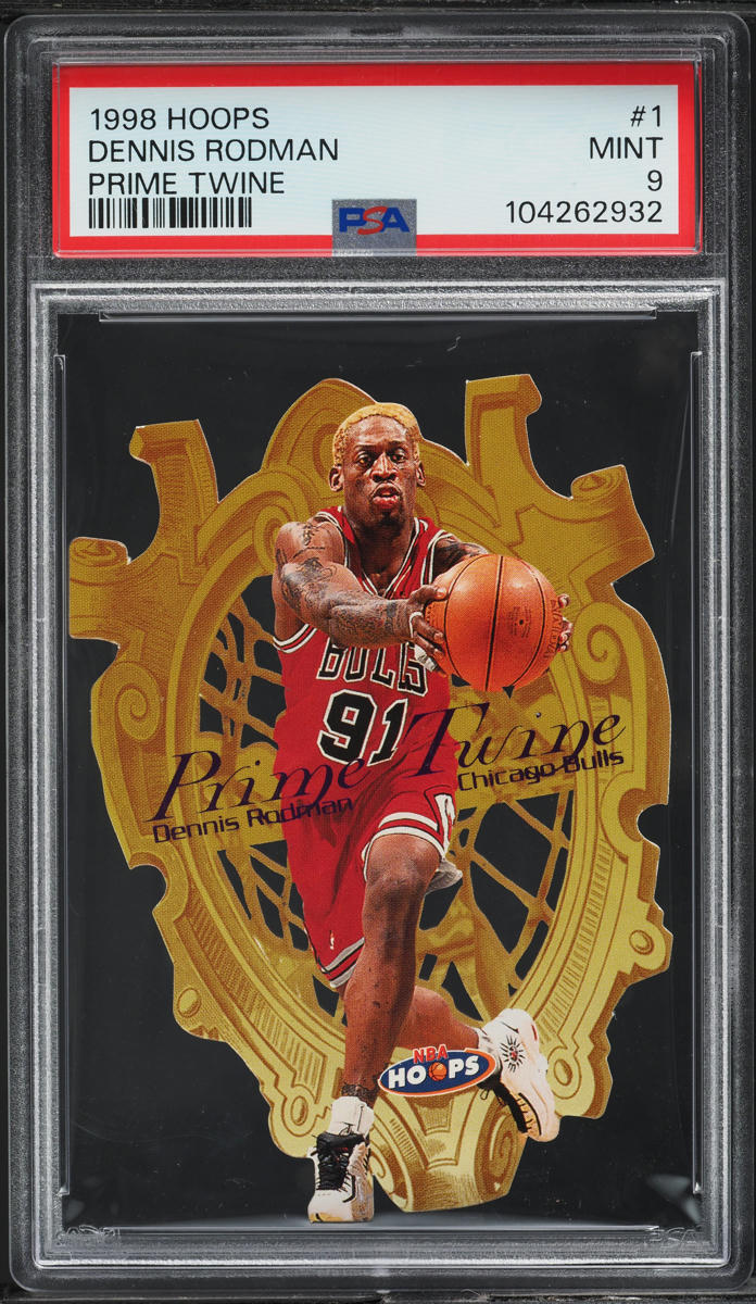 1998 Hoops Prime Twine Die-Cut Dennis Rodman /500 #1 PSA 9 MINT on ...