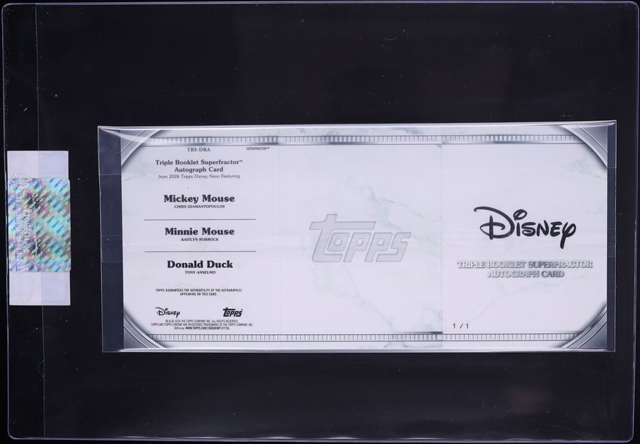 2026 Topps Disney Neon Booklet Superfractor Mickey Minnie Mouse Donald ...