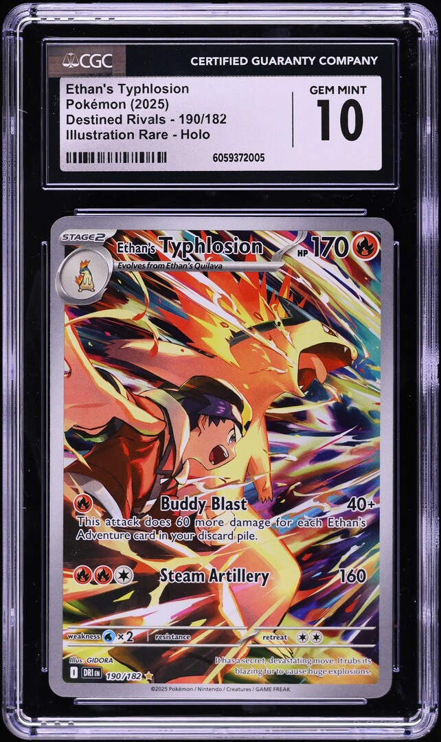 2025 Pokemon SV Destined Rivals IR Ethan's Typhlosion #190 CGC 10 GEM ...