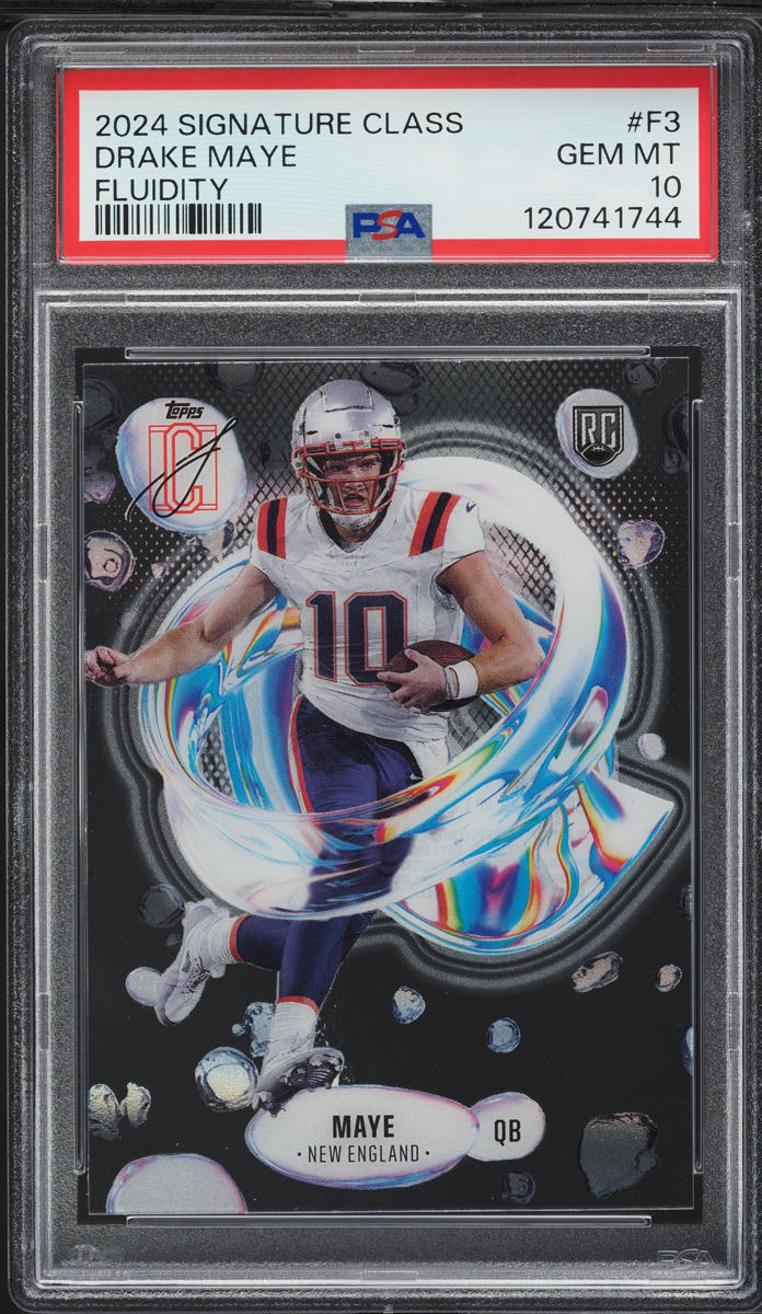 2024 Topps Signature Class Fluidity Drake Maye ROOKIE #F3 PSA 10 GEM ...