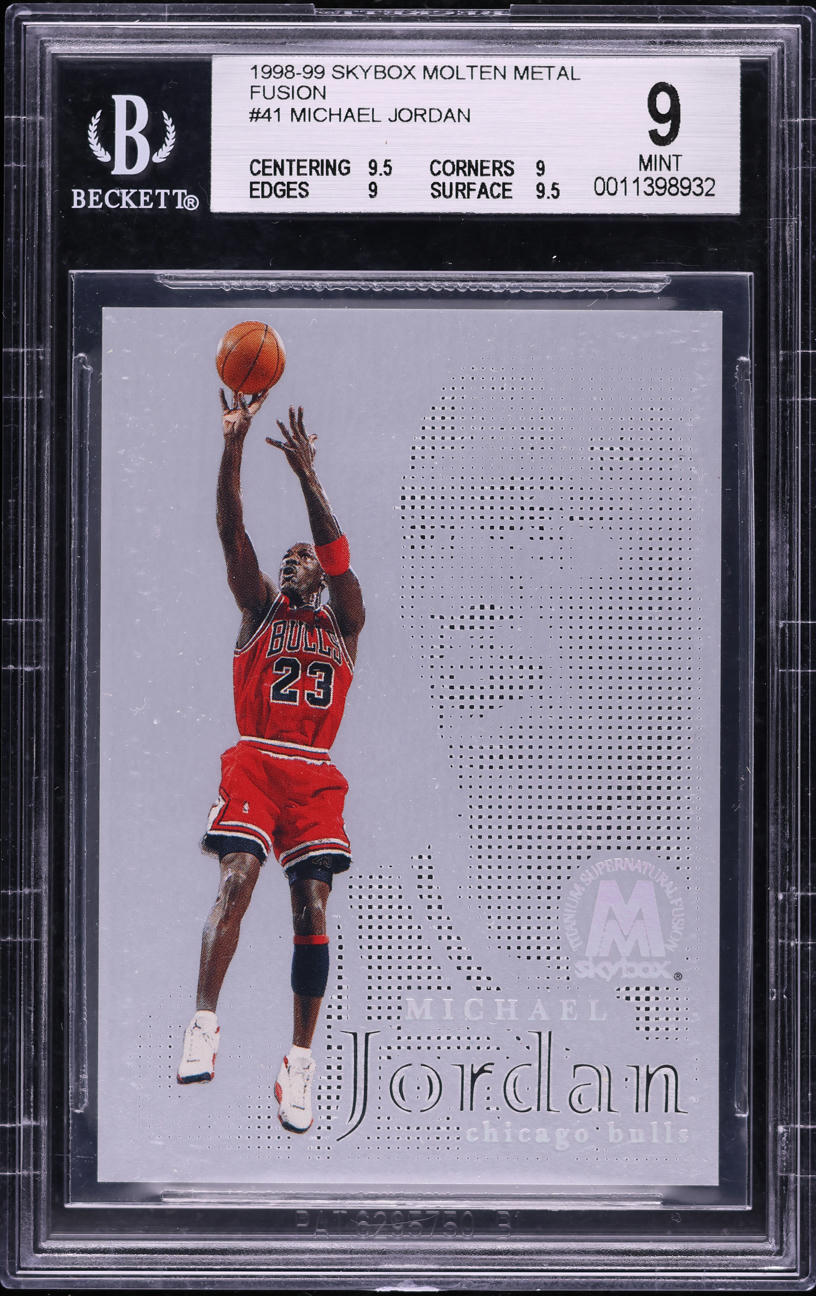 1998 Skybox Molten Metal Fusion Michael Jordan /250 #41 BGS 9 MINT on Fanatics Collect