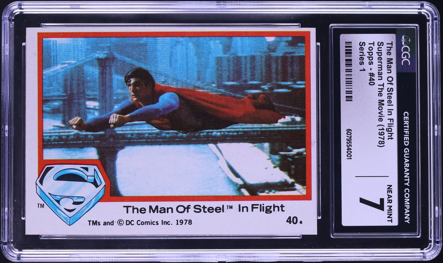 1978 Topps Superman The Movie Series 1 The Man Of Steel In Flight #40 ...
