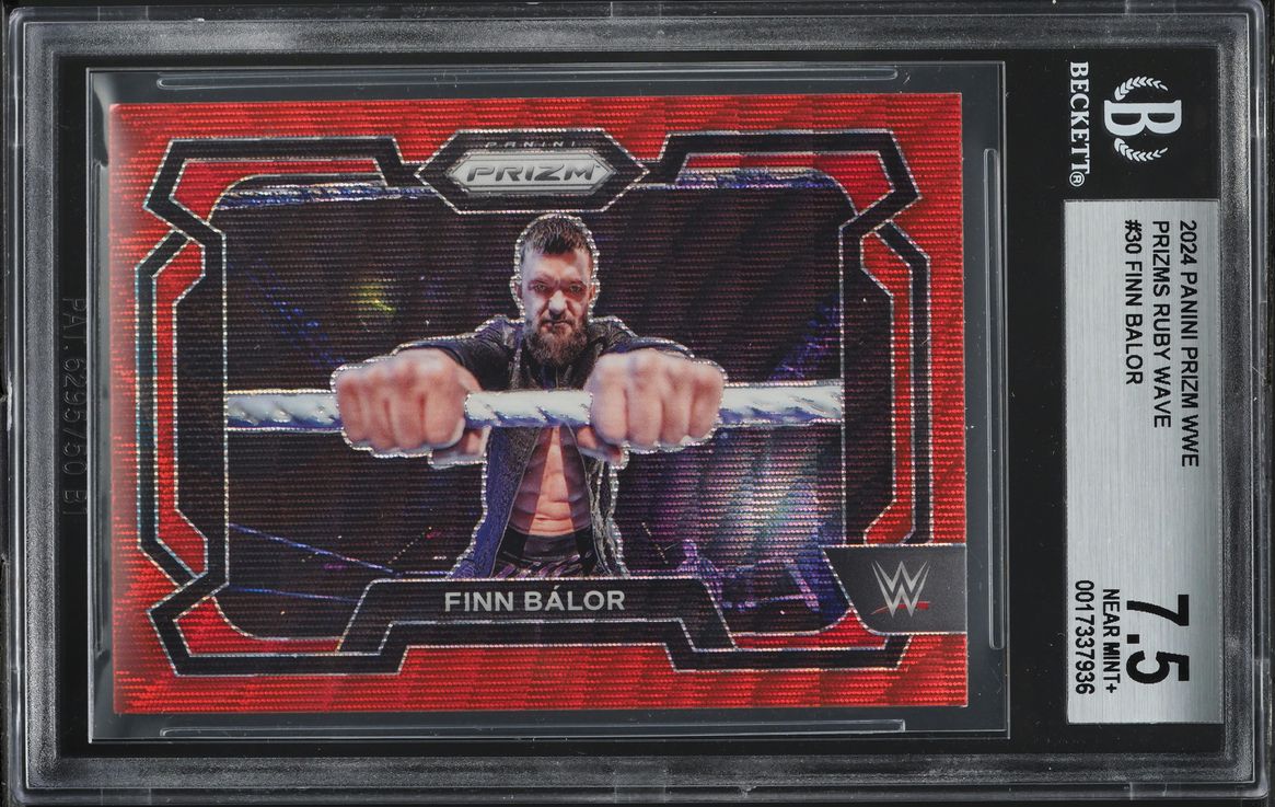 2024 Panini Prizm WWE Ruby Wave Finn Balor #30 BGS 7.5 NRMT+ on ...