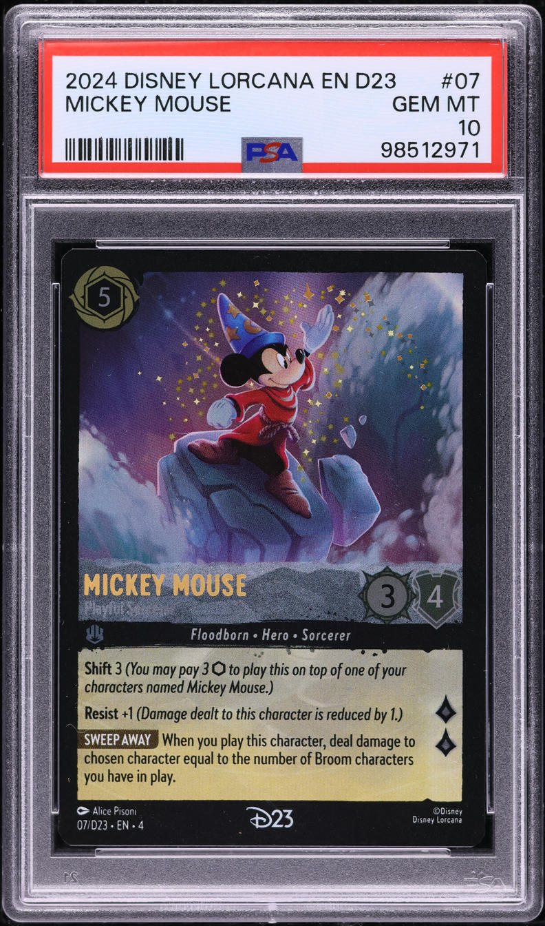 2024 Disney Lorcana D23 Expo Promo Mickey Mouse #01D23 BGS 10 PRISTINE ...