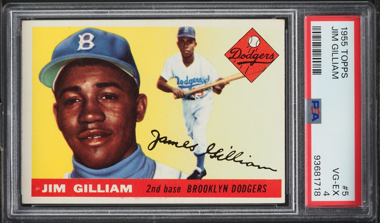 1955 Topps Junior Gilliam #5 PSA 4 VGEX on Fanatics Collect