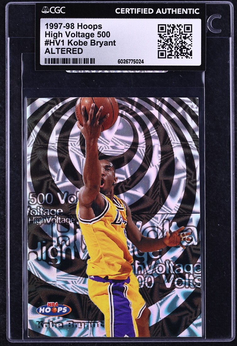 1997 Hoops High Voltage 500 Kobe Bryant /500 #HV1 CGC ALTERED AUTH on Fanatics Collect